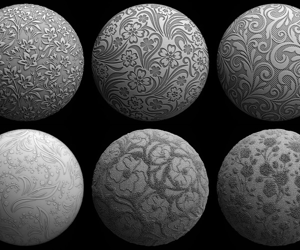 ArtStation - 55 fabric alpha brush bundle (tiff 16 bit tilable) | Brushes