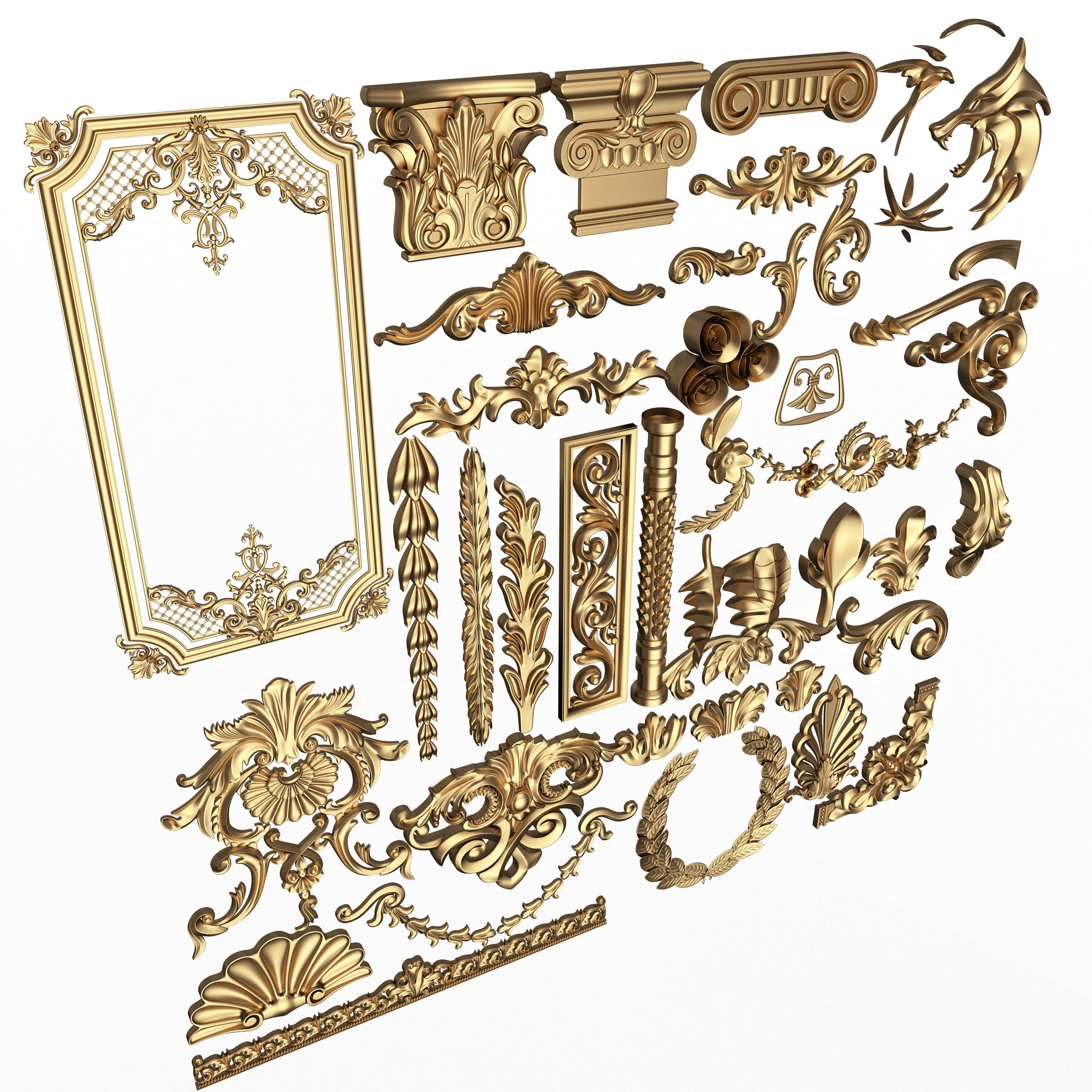 ArtStation - Collection of 40 Classic Carvings 01 | Resources