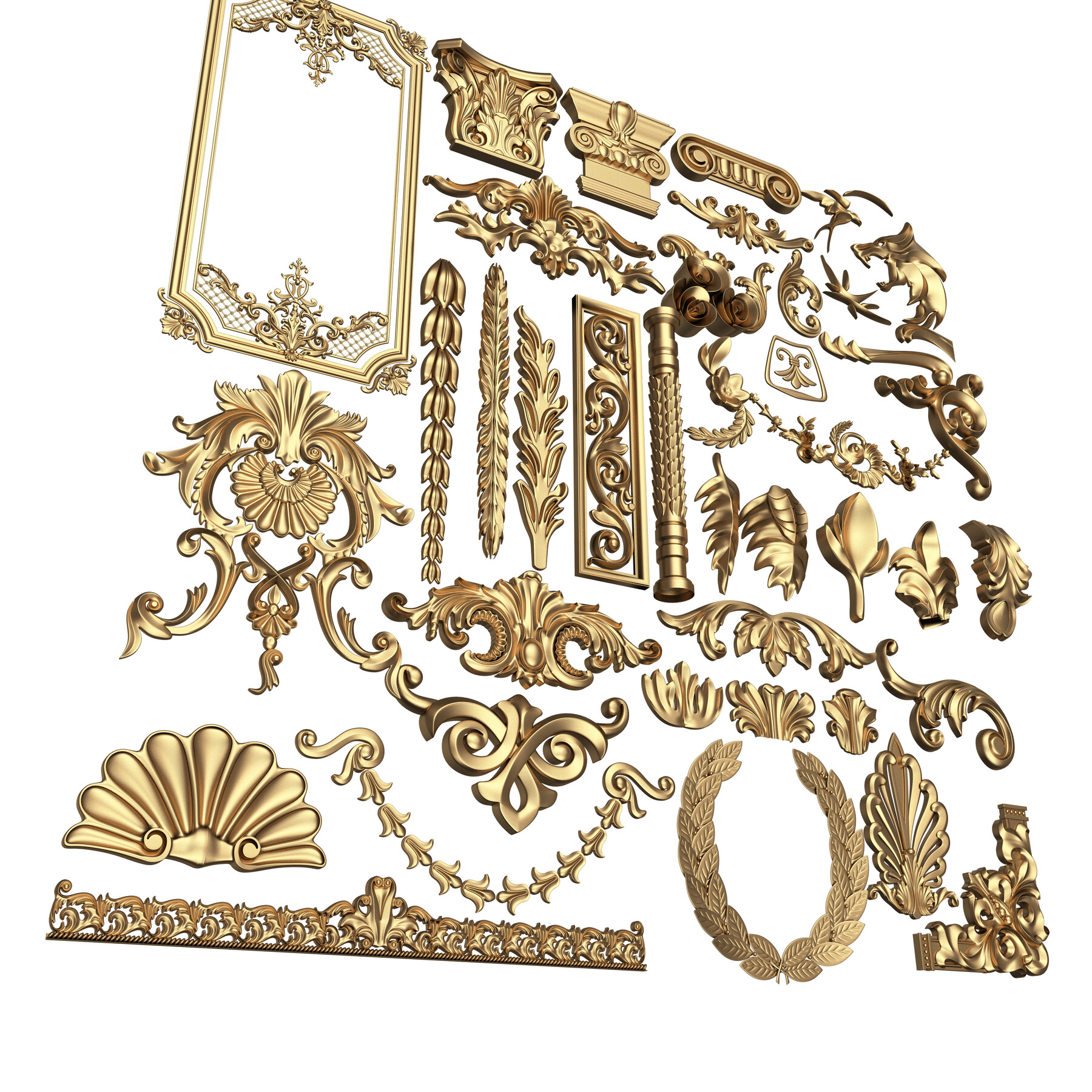 ArtStation - Collection of 40 Classic Carvings 01 | Resources