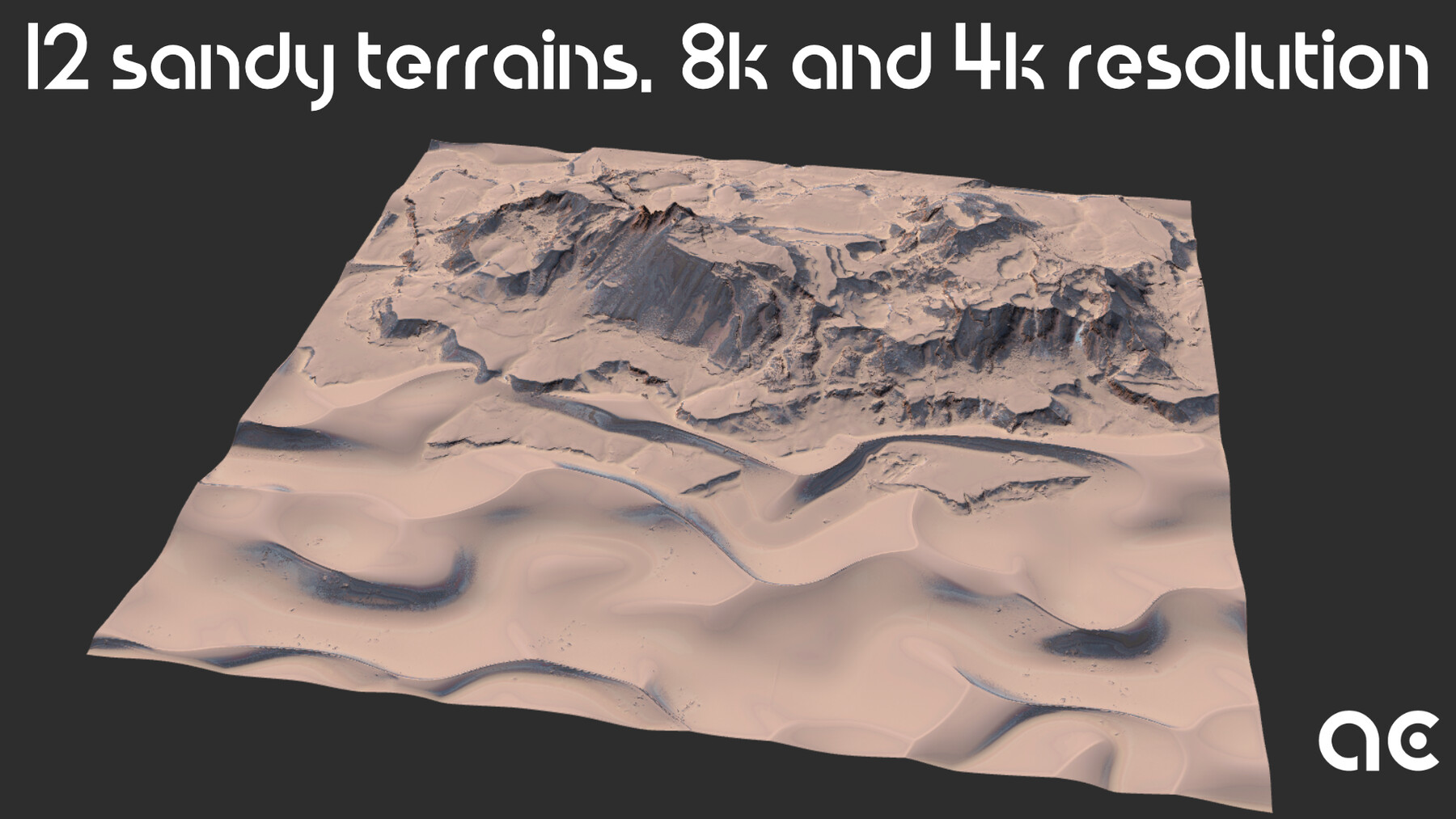 Andrea Cantelli - Sandy Terrains Collection Vol.2 | 12 Terrains at 8k resolution, Heightmaps ...