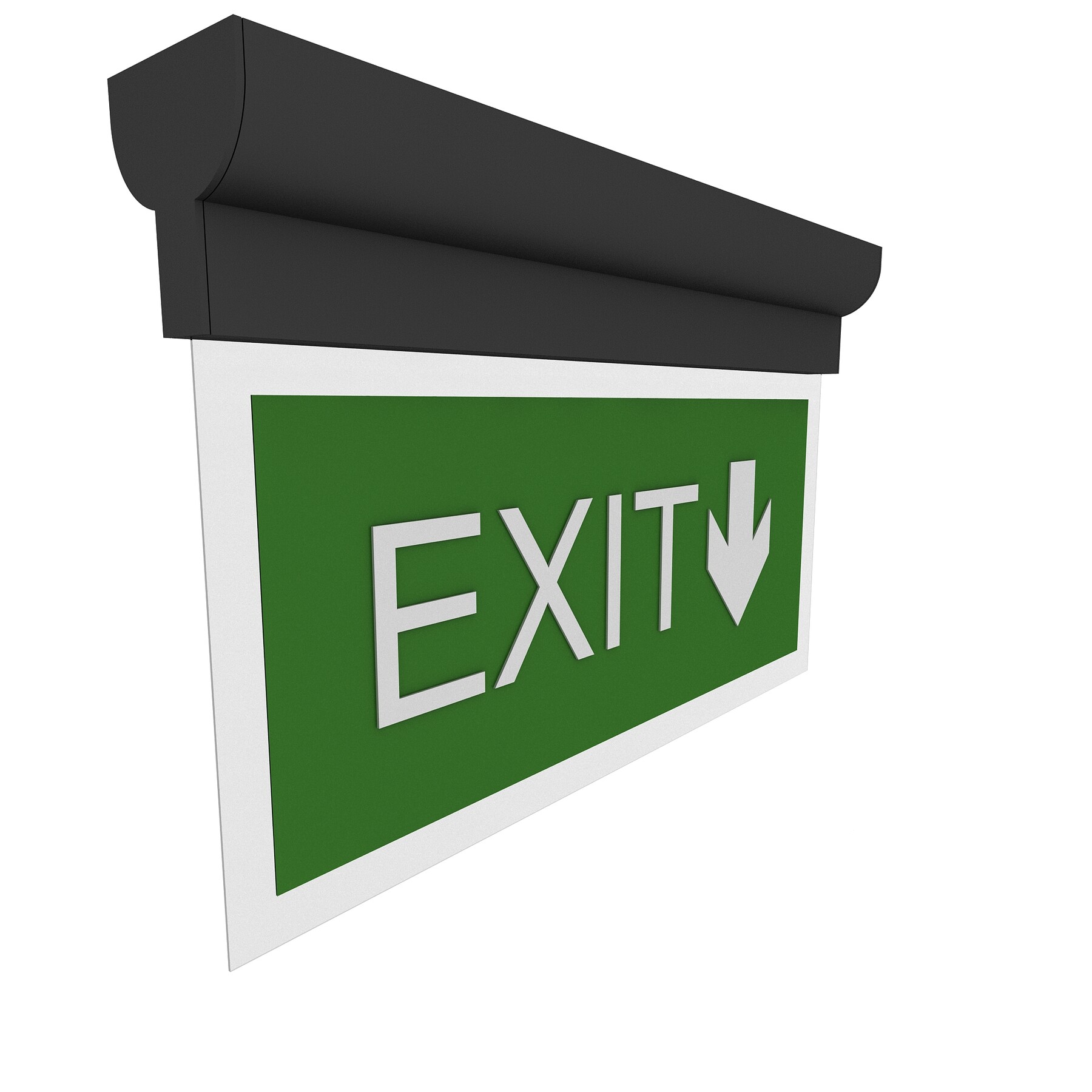 ArtStation - exit sign low poly model | Game Assets