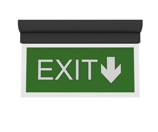 ArtStation - exit sign low poly model | Game Assets