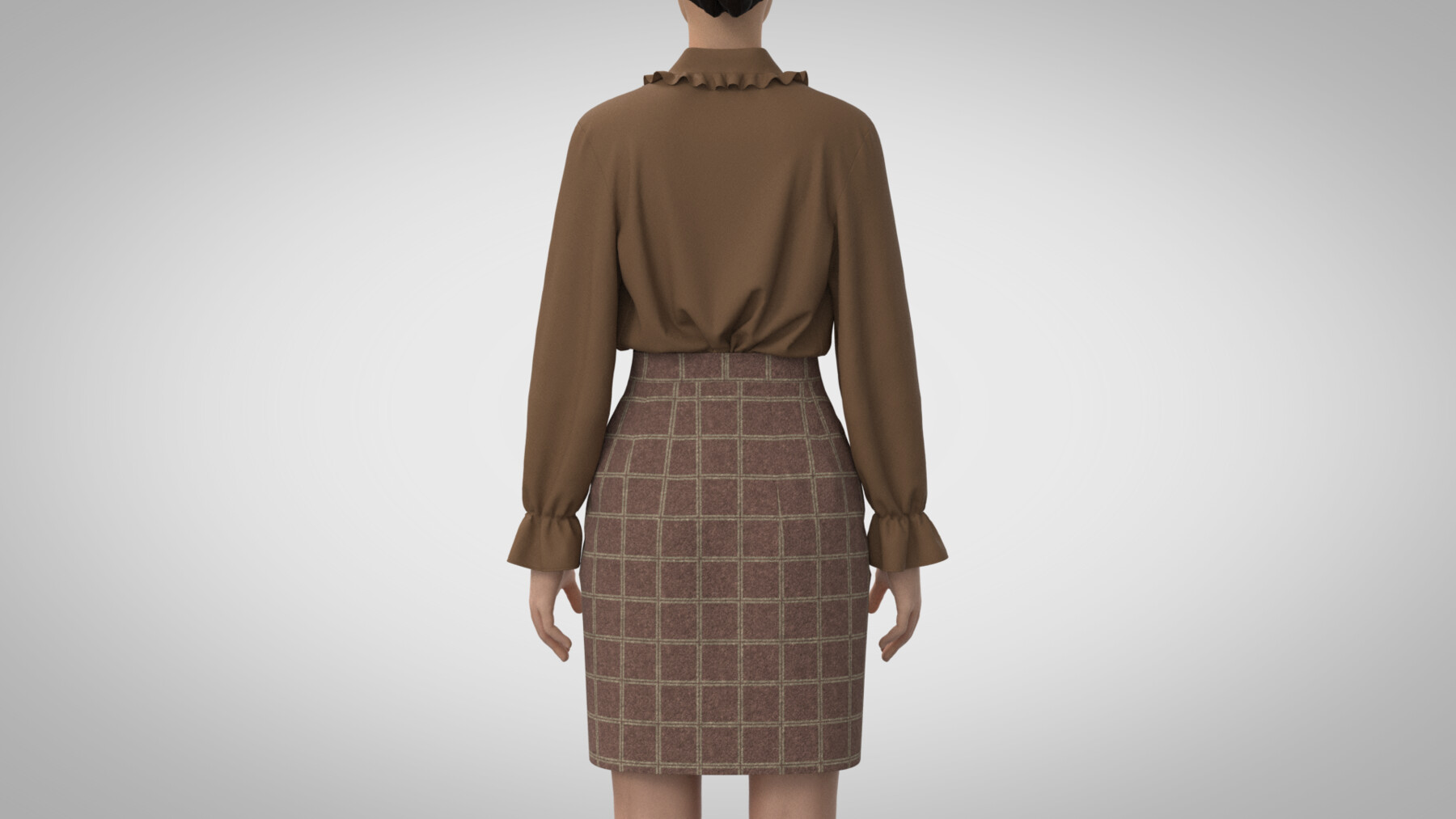 ArtStation - Ruffled Bell-Sleeve Blouse, Marvelous Designer, Clo3D +fbx ...