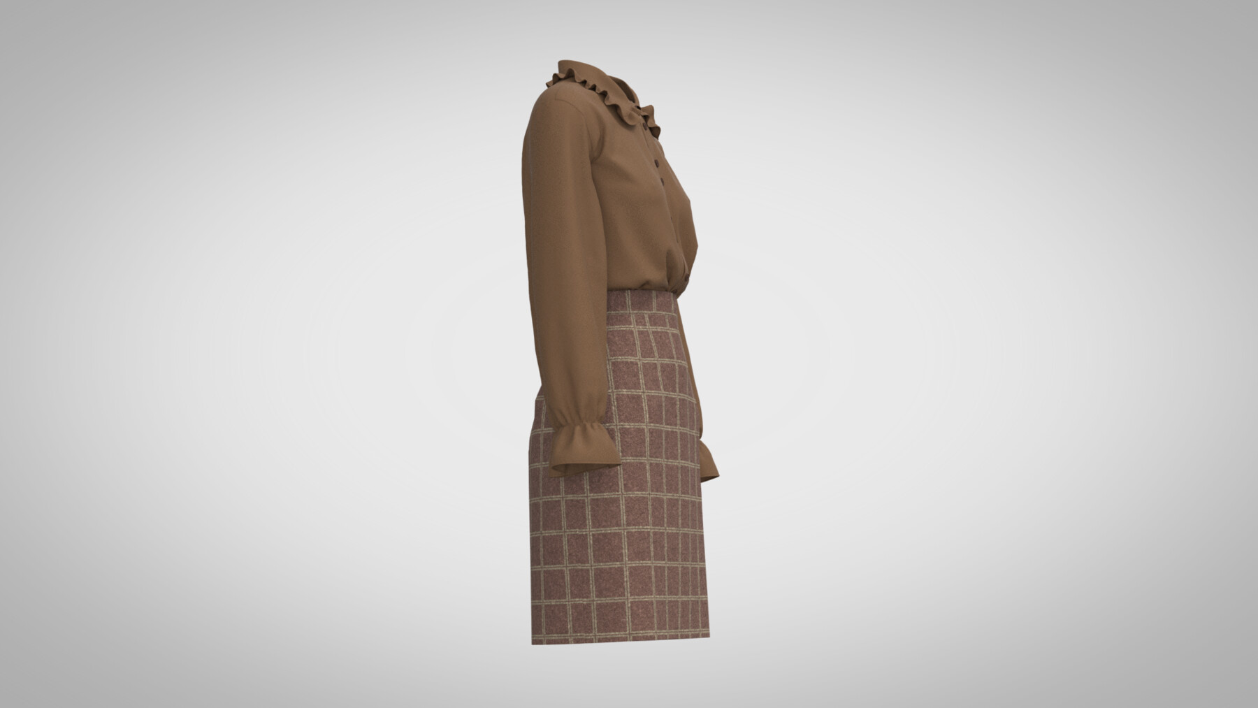 ArtStation - Ruffled Bell-Sleeve Blouse, Marvelous Designer, Clo3D +fbx ...