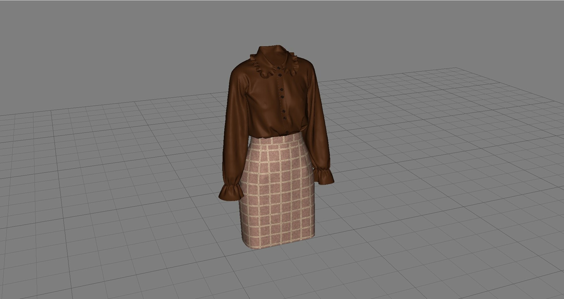ArtStation - Ruffled Bell-Sleeve Blouse, Marvelous Designer, Clo3D +fbx ...