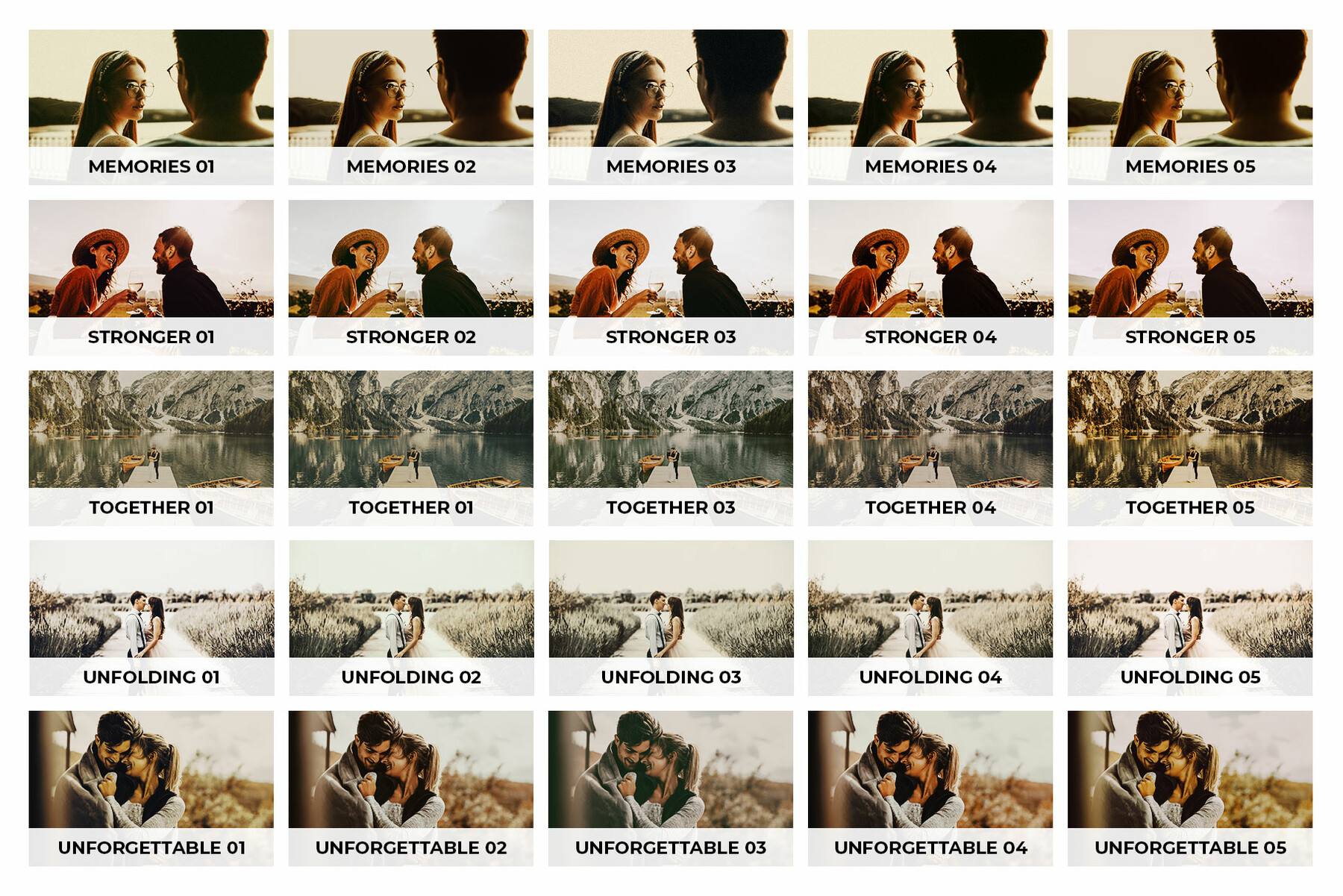 ArtStation - 25 Love Story LUTs & Lightroom Presets | Artworks