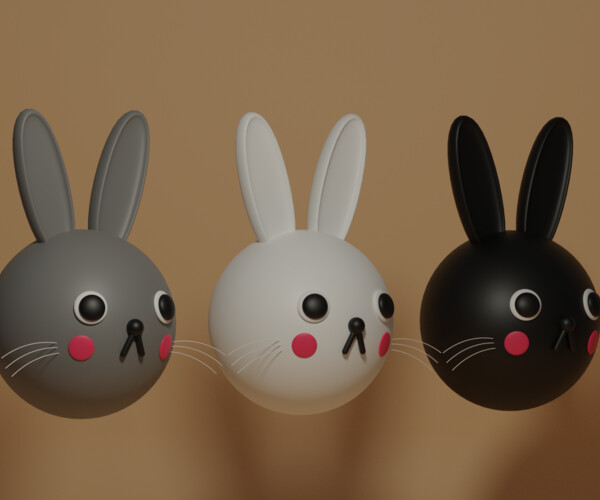 ArtStation - Cartoon Cute Bunny Rabbit Collection 3D Model | Resources