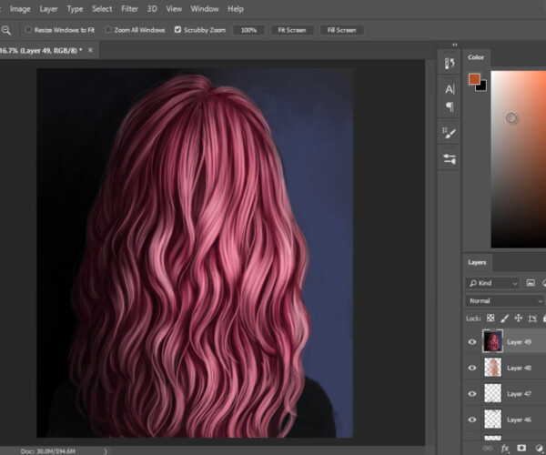 ArtStation - Hair drawing process Vol.2 | Tutorials