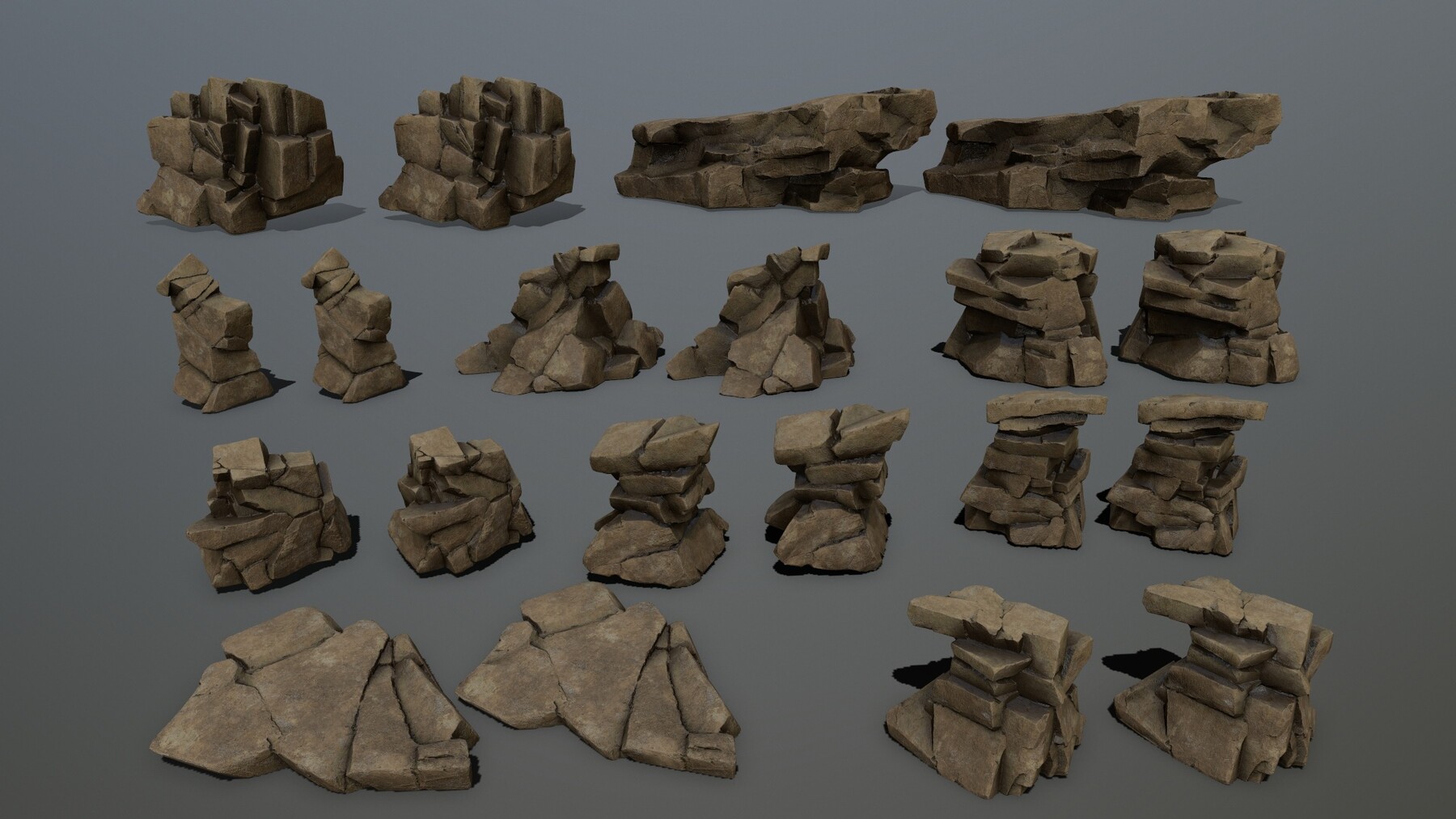 ArtStation - desert rocks | Game Assets