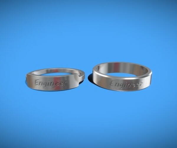 ArtStation - Engineer Couple Ring Platinum | Resources