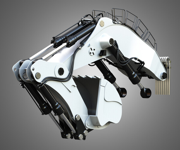 ArtStation - Hydraulic Excavator Arm and Bucket - Liebherr - R9250 ...