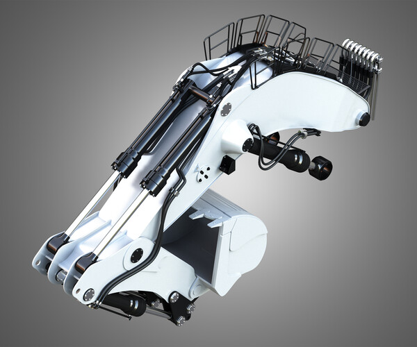 ArtStation - Hydraulic Excavator Arm and Bucket - Liebherr - R9250 ...