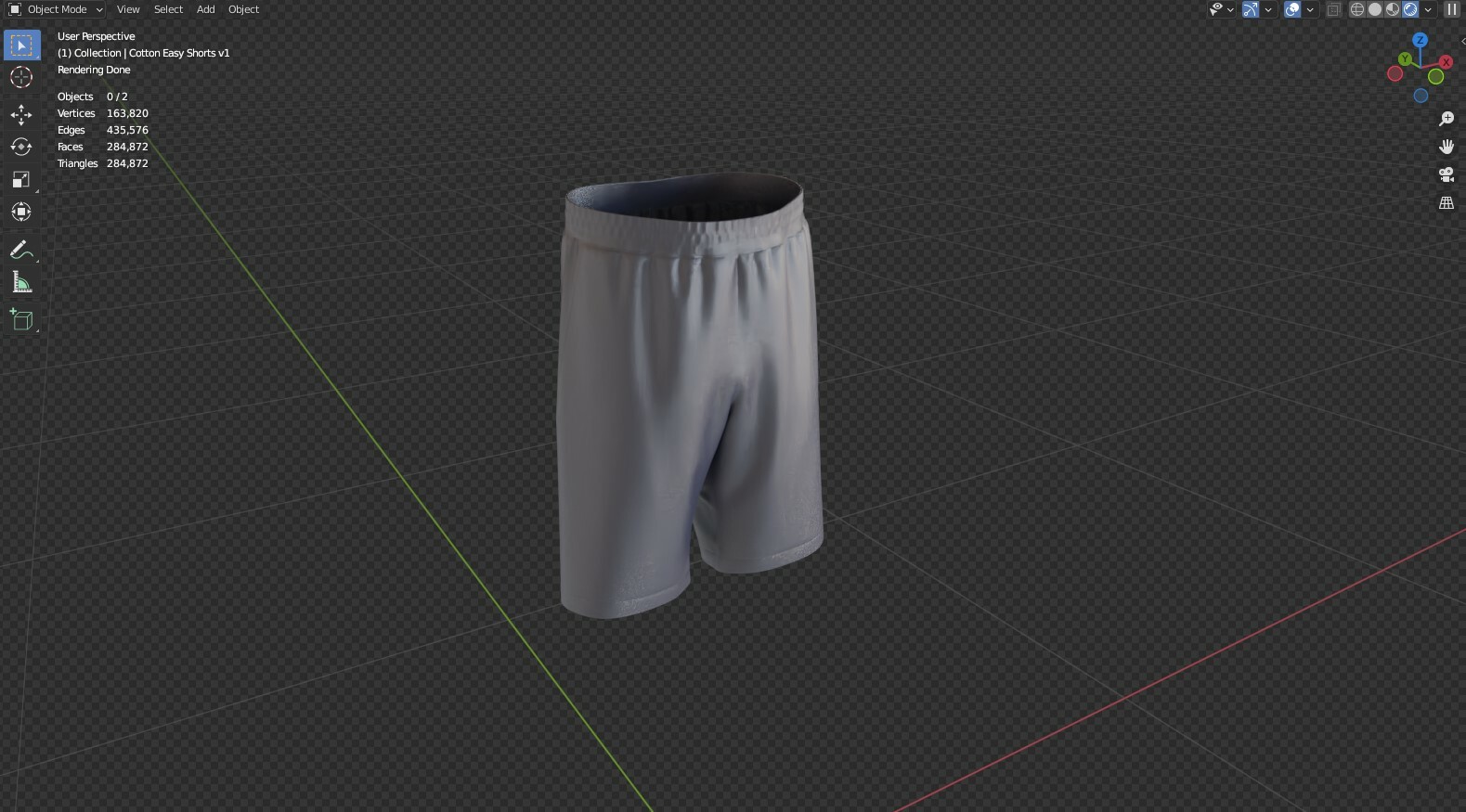ArtStation - Cotton Easy Shorts, Marvelous Designer, Clo3d, +fbx, obj ...