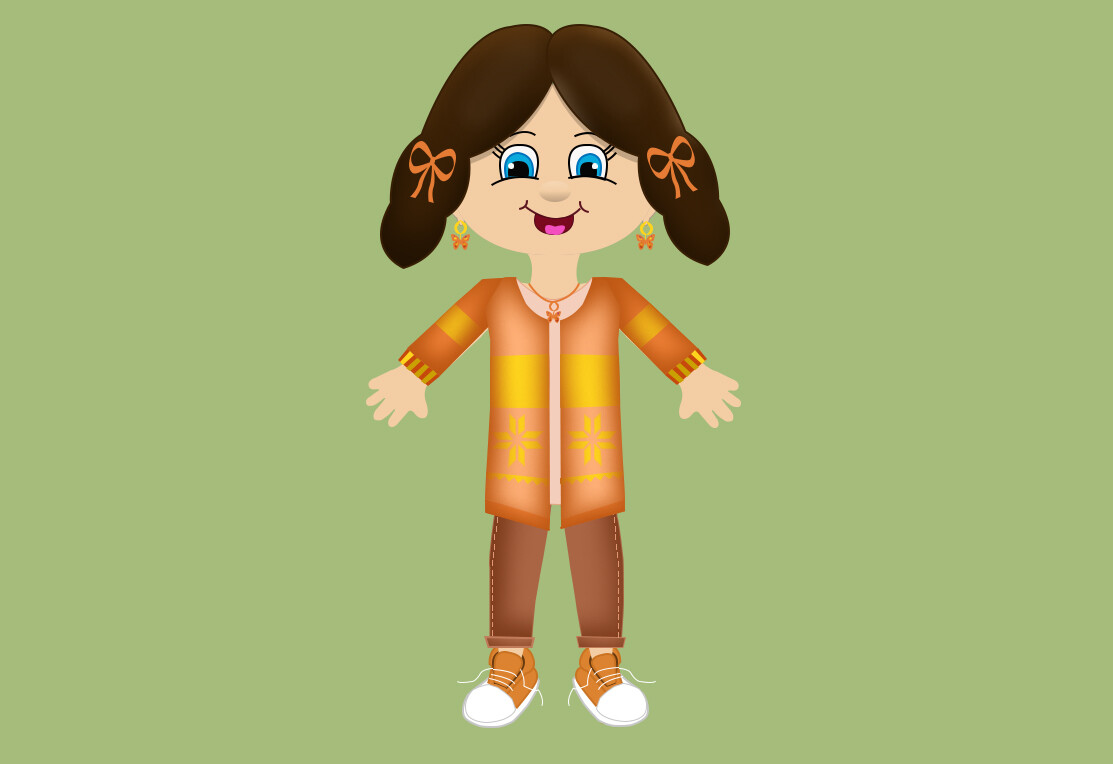 ArtStation - 2D Girl Character Pack 1 | Game Assets