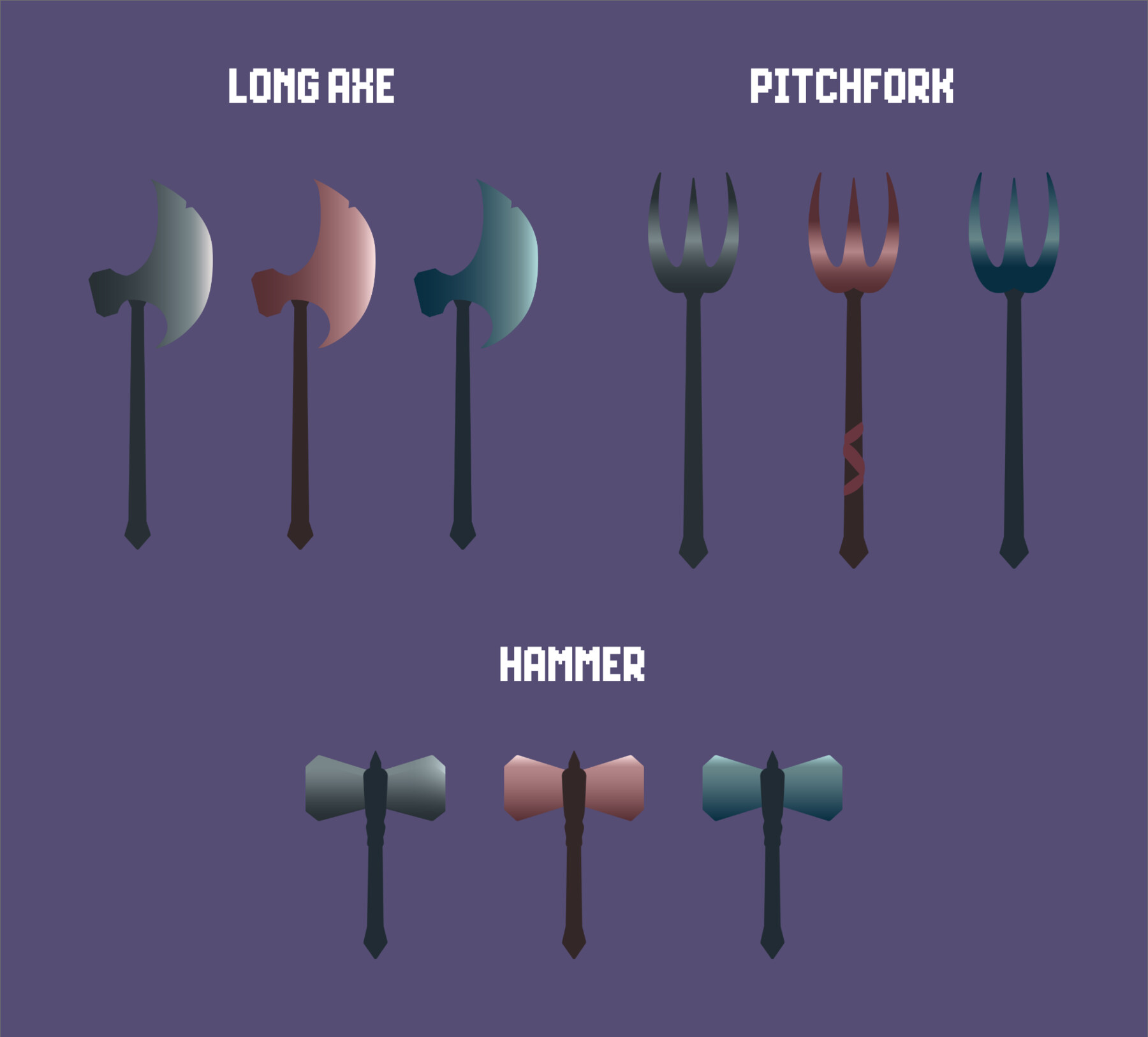 ArtStation - 2D Vector Weapons Pack | Game Assets