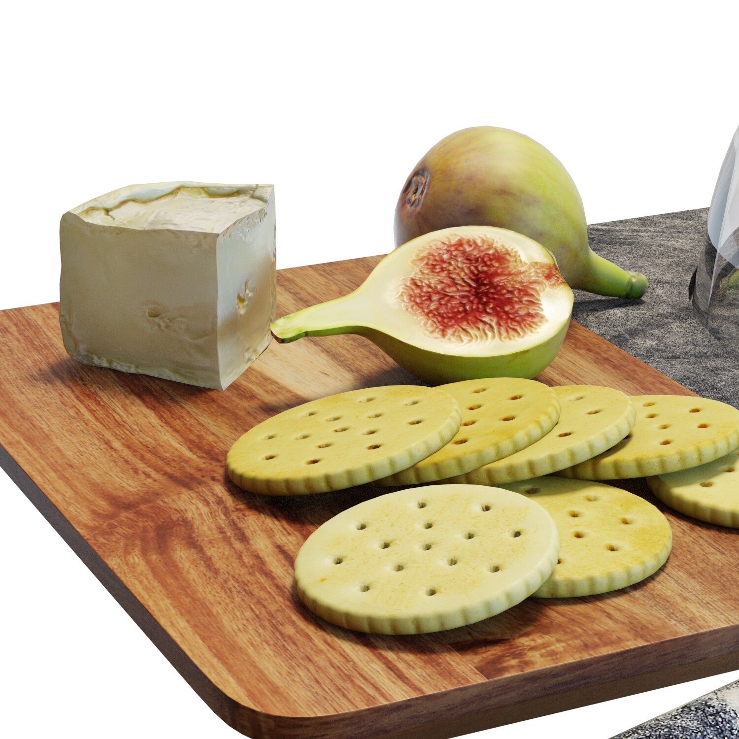 ArtStation - 3D model / Food Set 11 / Cheese Board with Figs | Resources