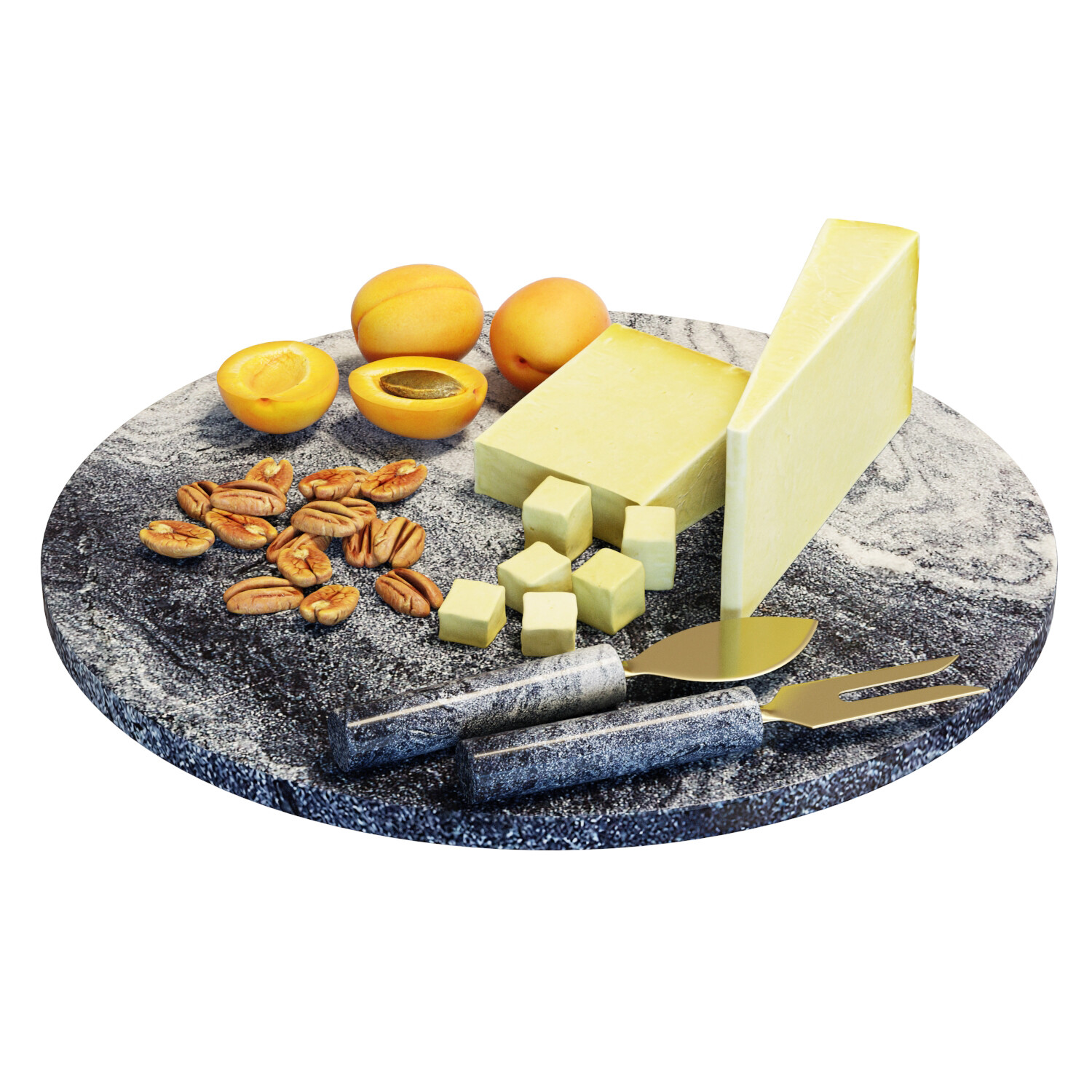 ArtStation - 3D Model / Food Set 12 / Cheese Board with Apricots ...