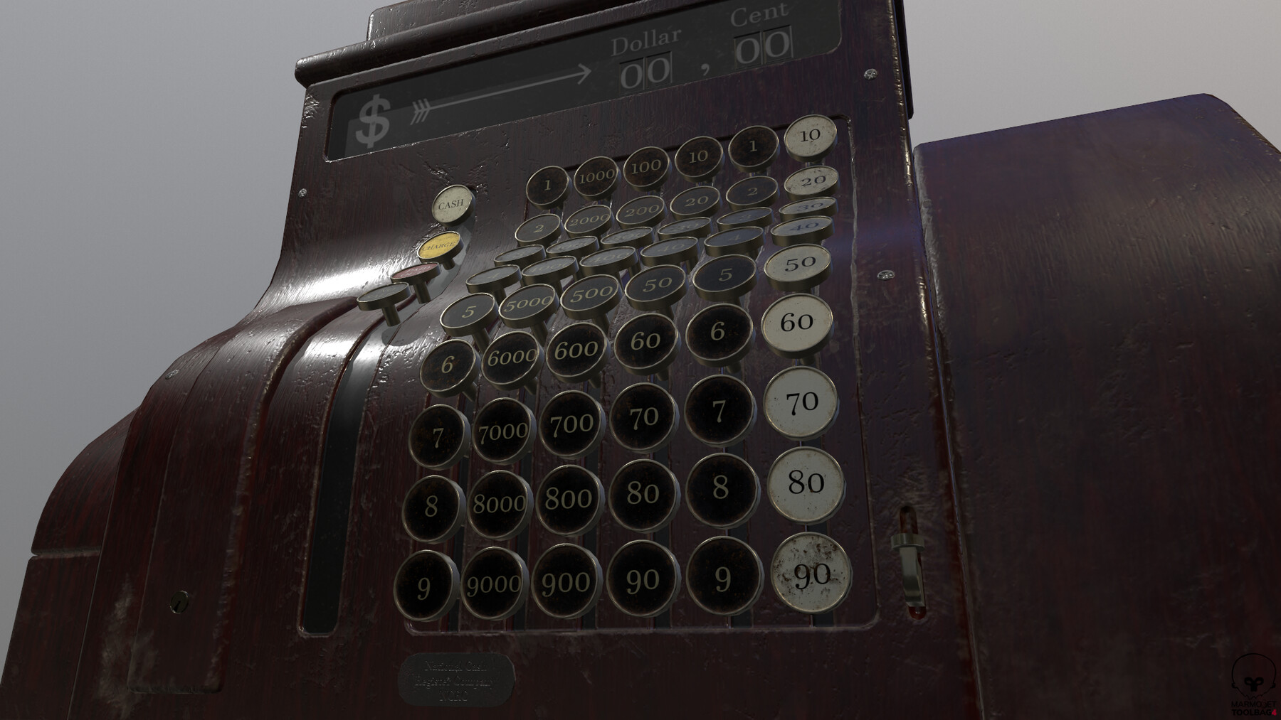ArtStation - Vintage Cash Register, [customizable Keys/Labels, Game ...