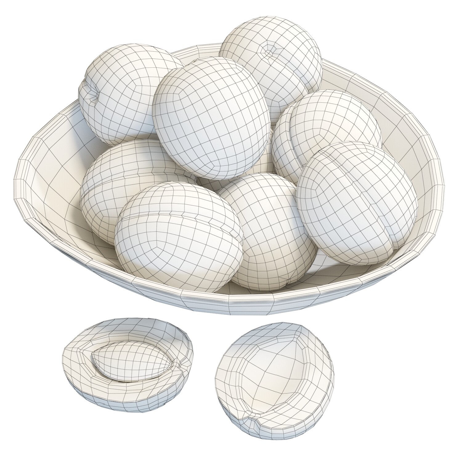 ArtStation - 3D Model / Food Set 13 / Bowl with Apricots | Resources