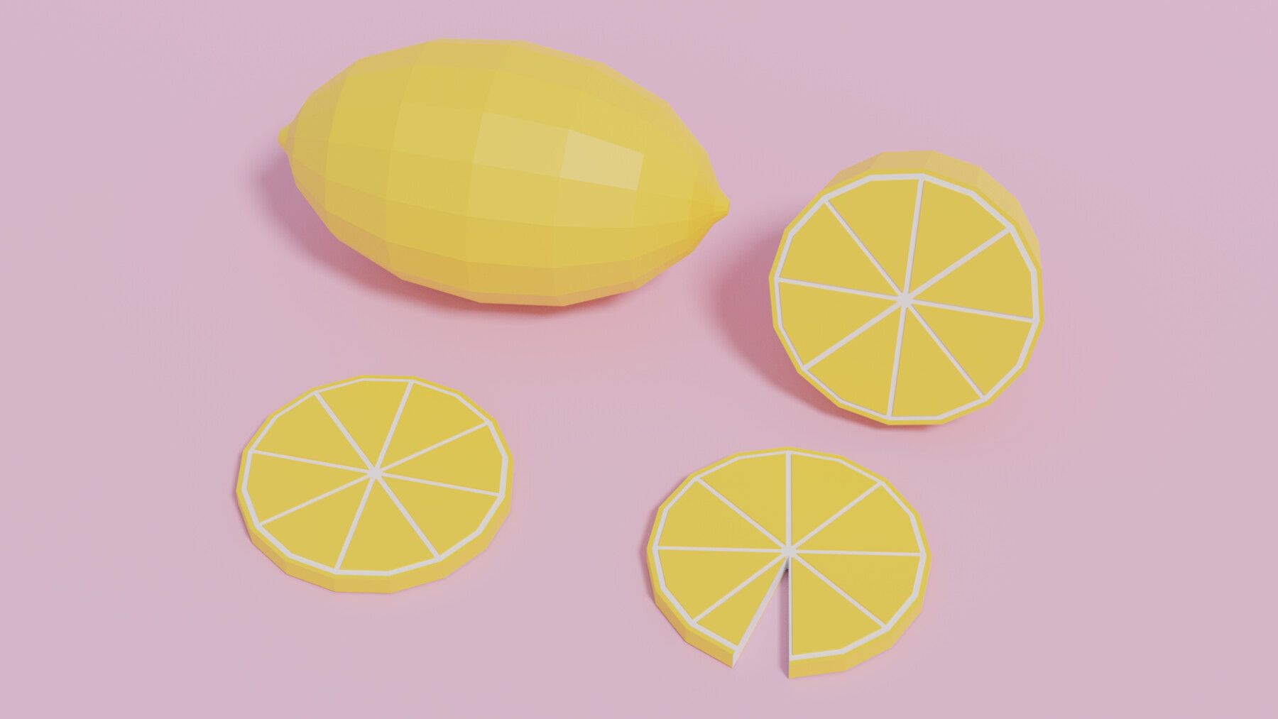 ArtStation - Low Poly Cartoon Lemon 3D Model | Resources