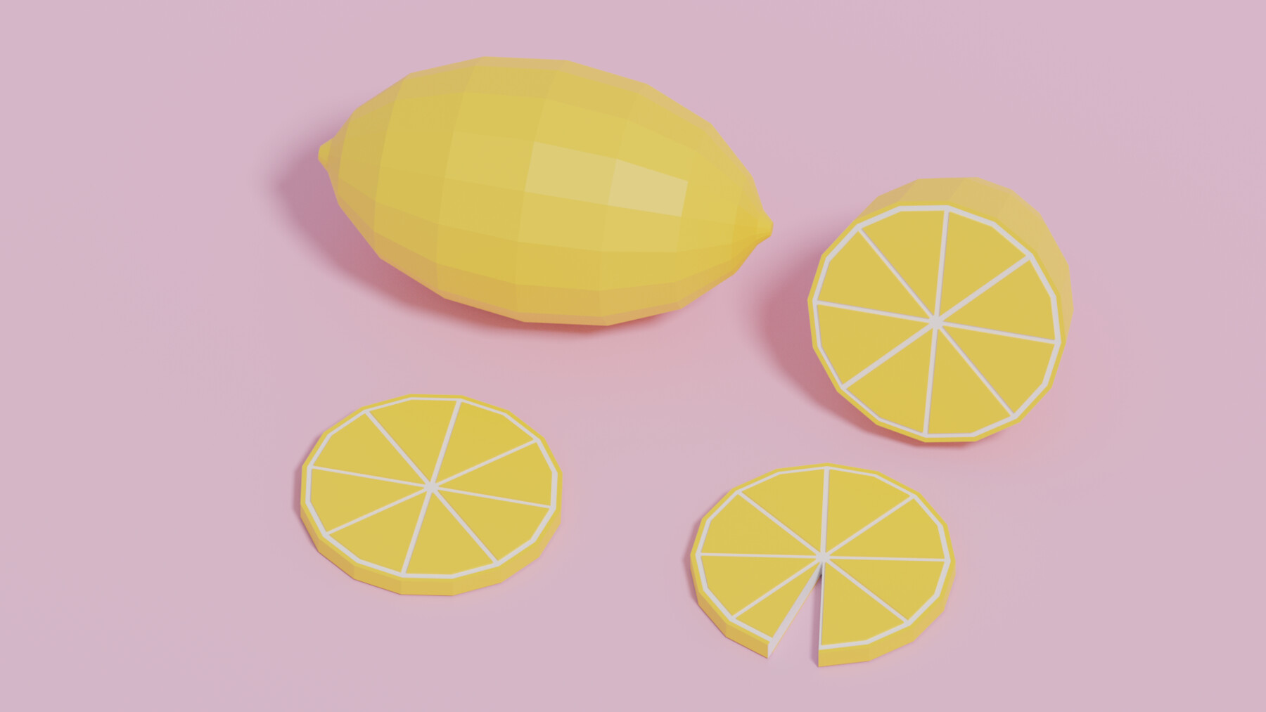ArtStation - Low Poly Cartoon Lemon 3D Model | Resources