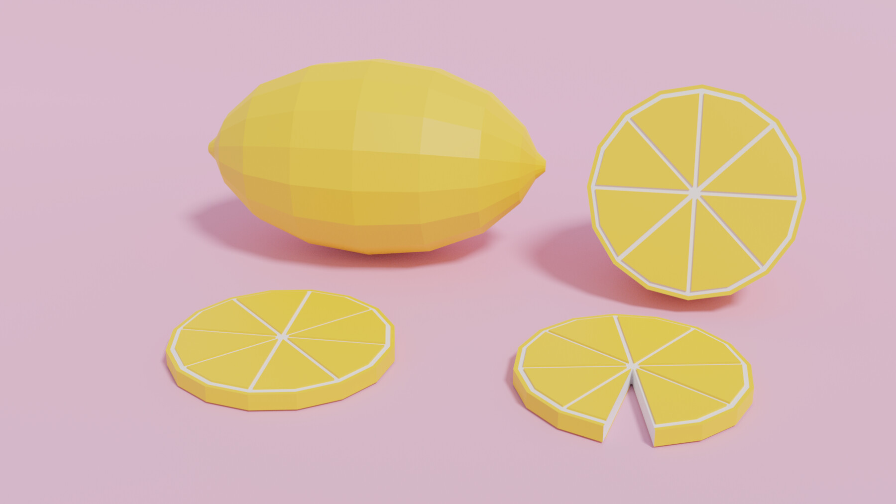 ArtStation - Low Poly Cartoon Lemon 3D Model | Resources