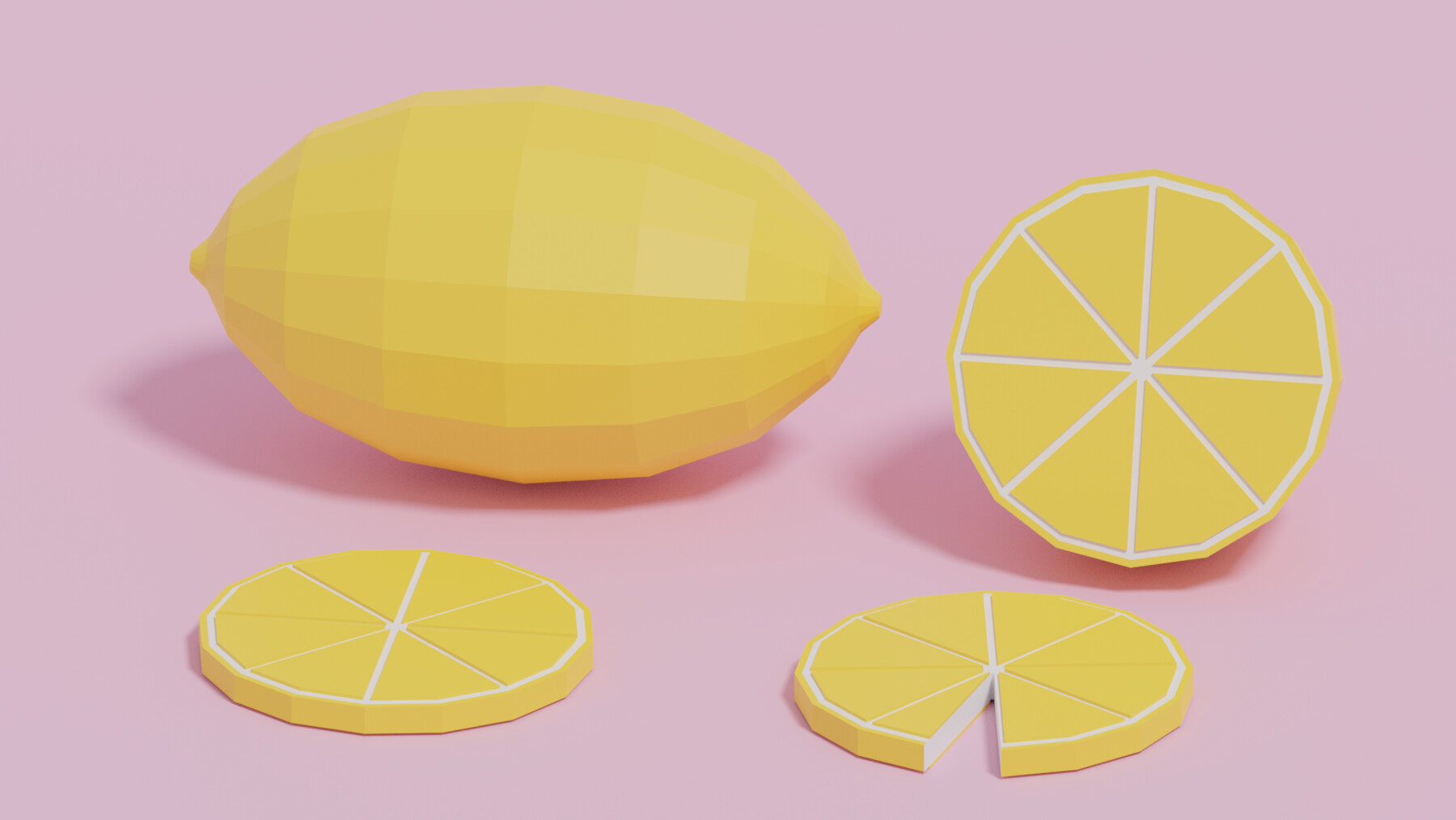 ArtStation - Low Poly Cartoon Lemon 3D Model | Resources