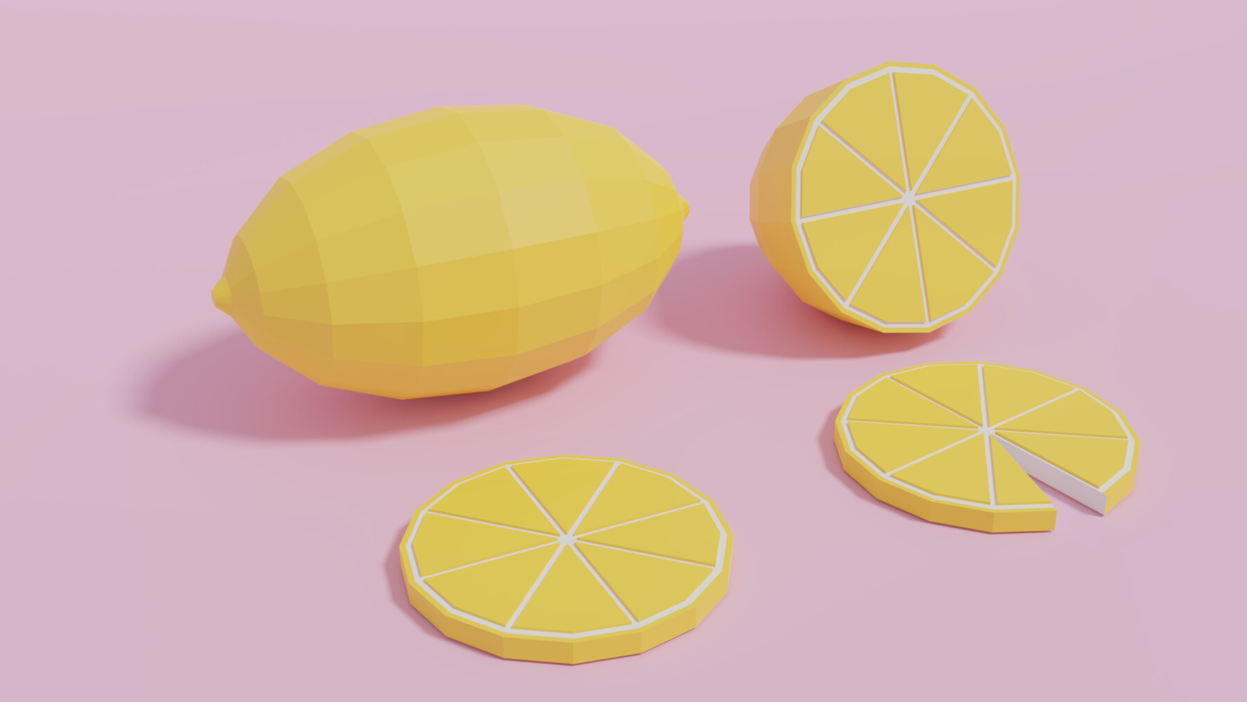 ArtStation - Low Poly Cartoon Lemon 3D Model | Resources