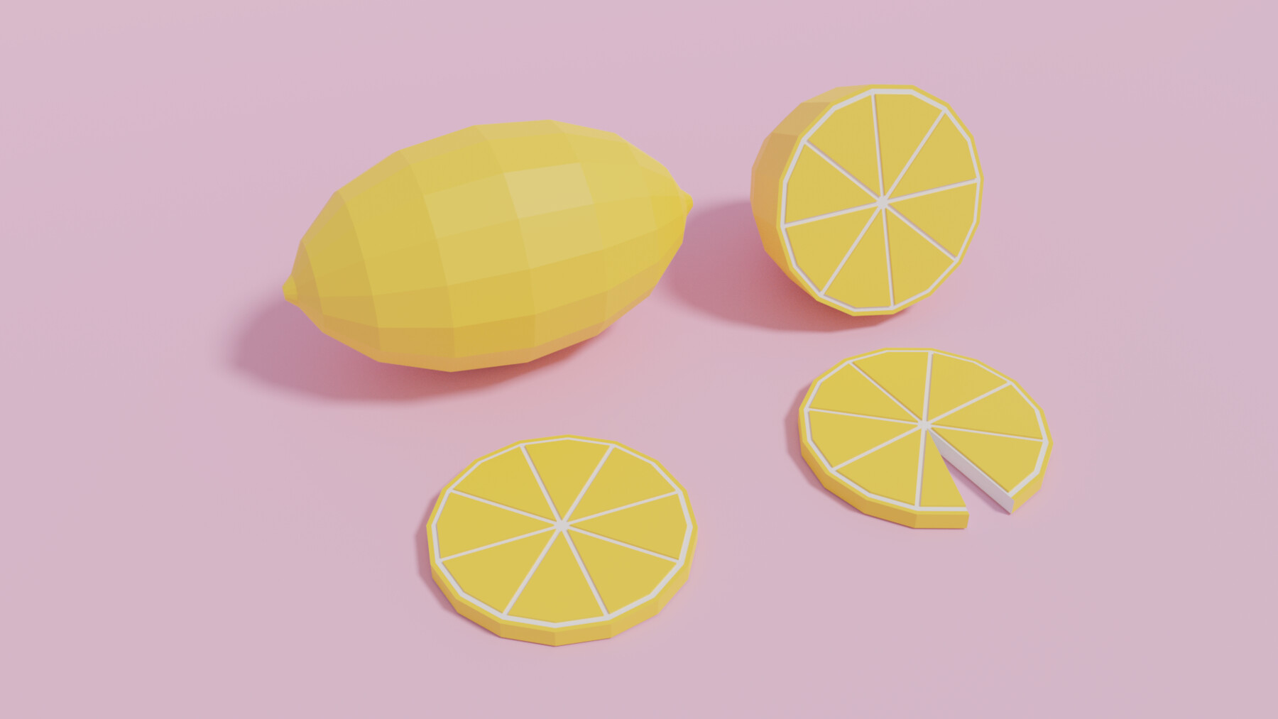 ArtStation - Low Poly Cartoon Lemon 3D Model | Resources