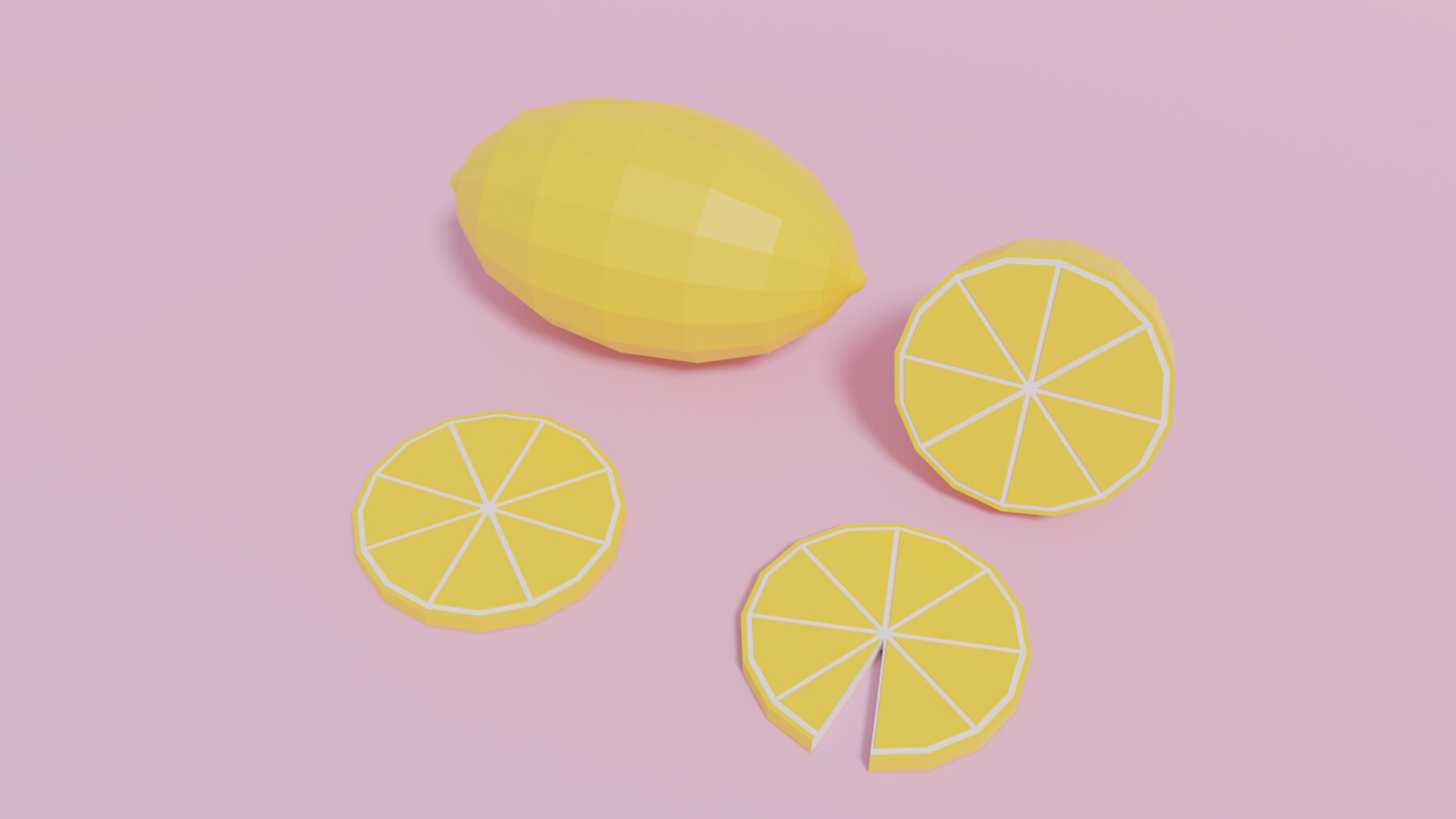 ArtStation - Low Poly Cartoon Lemon 3D Model | Resources