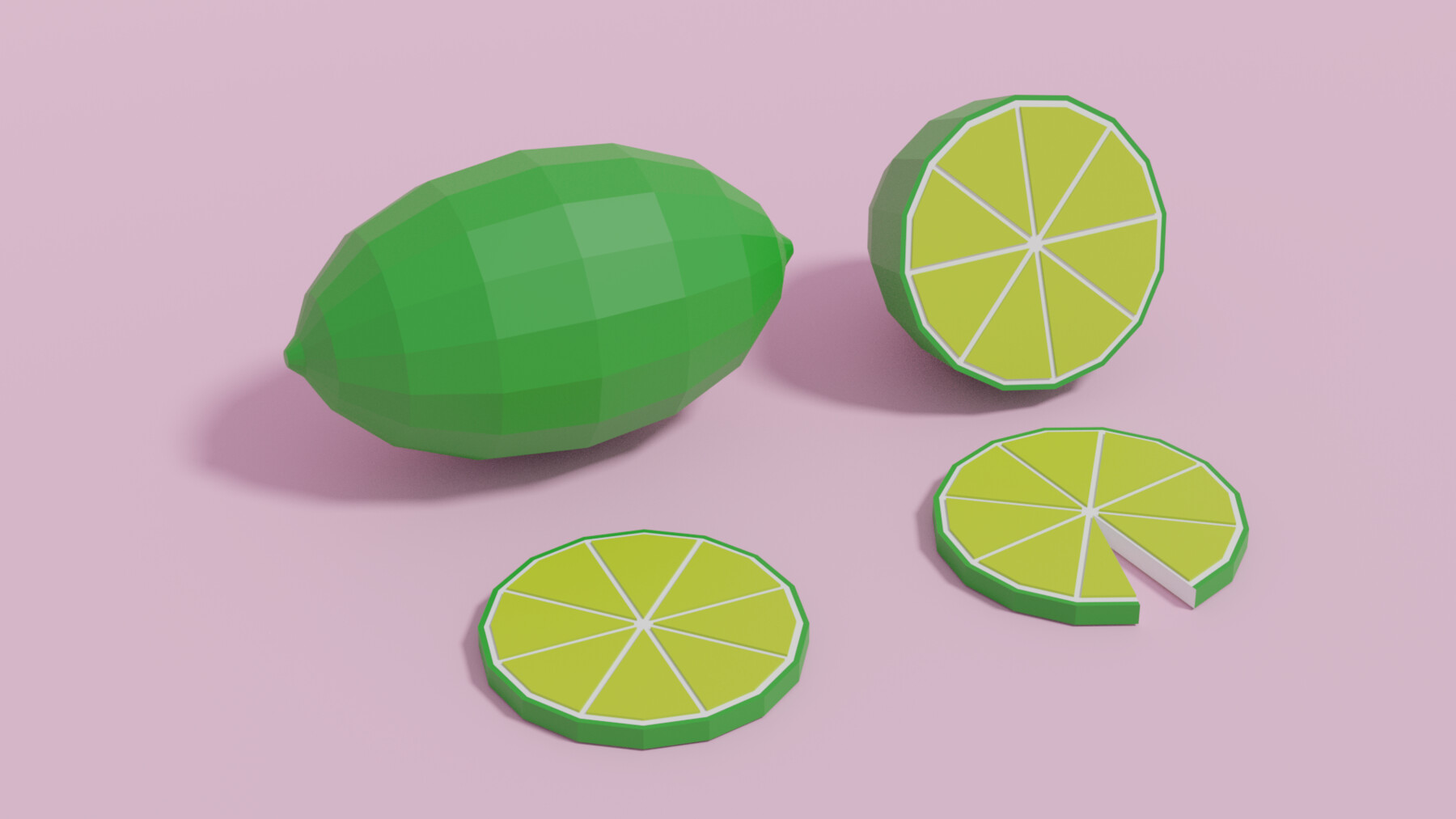 ArtStation - Low Poly Cartoon Lemon 3D model | Resources