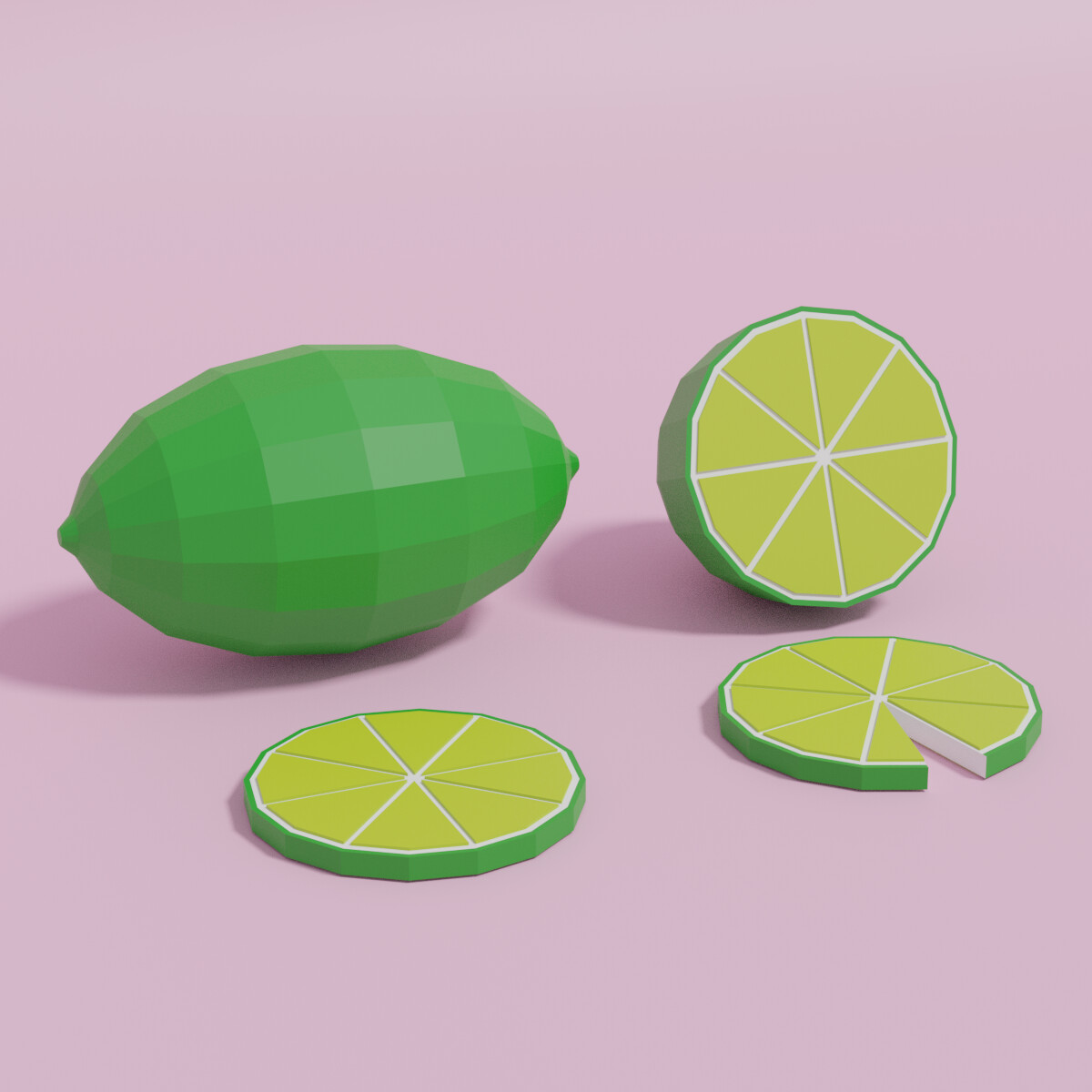 ArtStation - Low Poly Cartoon Lemon 3D model | Resources