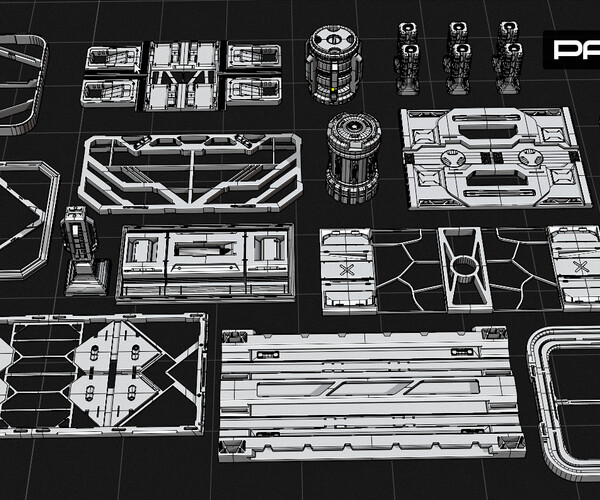 ArtStation - Panelix Dpack | Sci Fi Kitbash | Resources