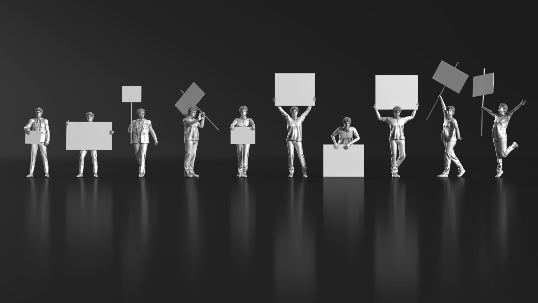 ArtStation - HD People 04 Sign Protest | Resources