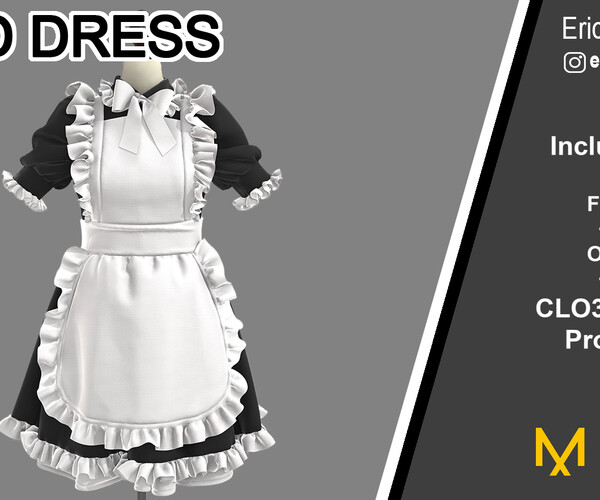 ArtStation - Maid Dress | Game Assets