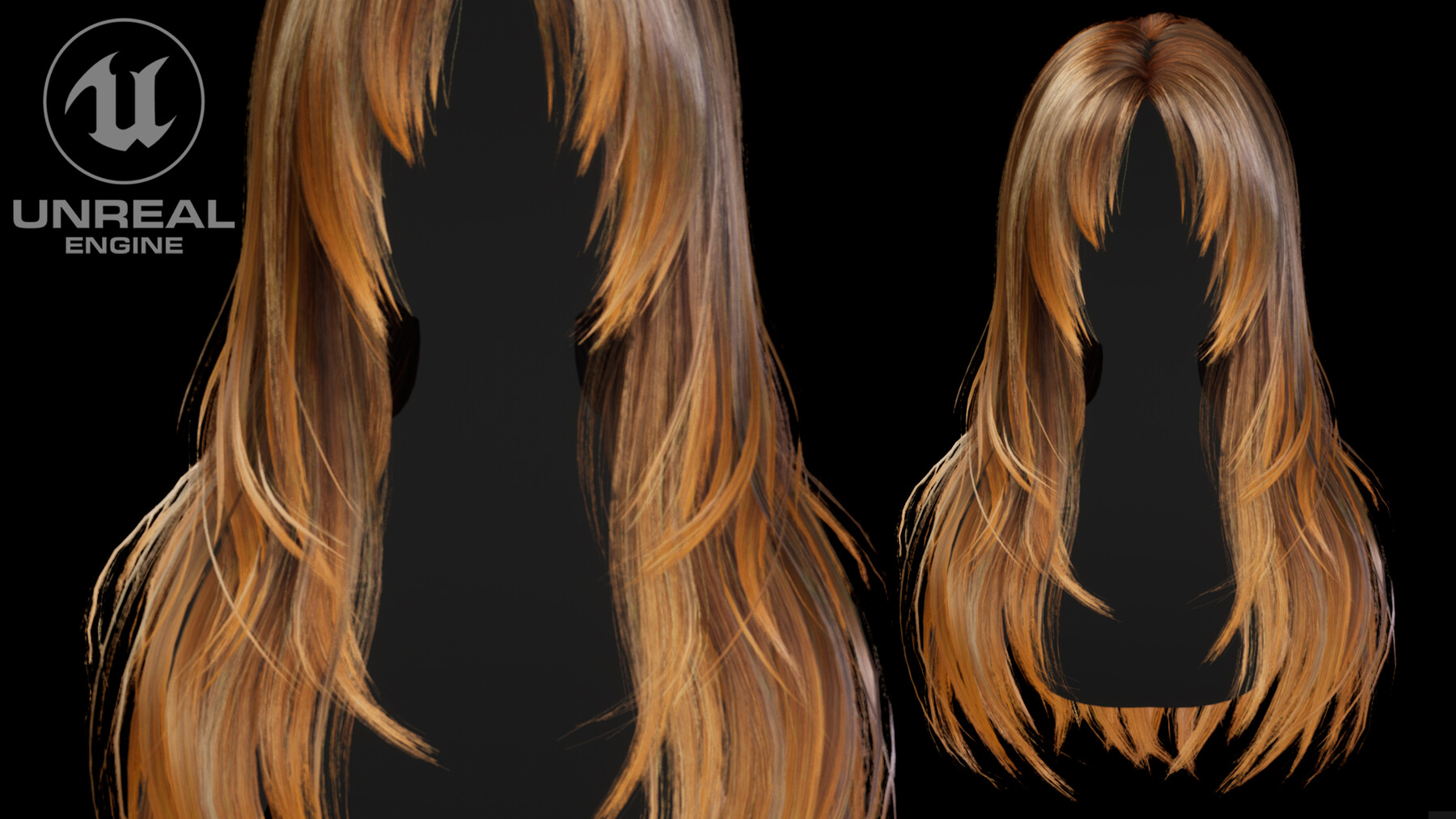 ArtStation - Game ready stylize long hairstyle | Game Assets