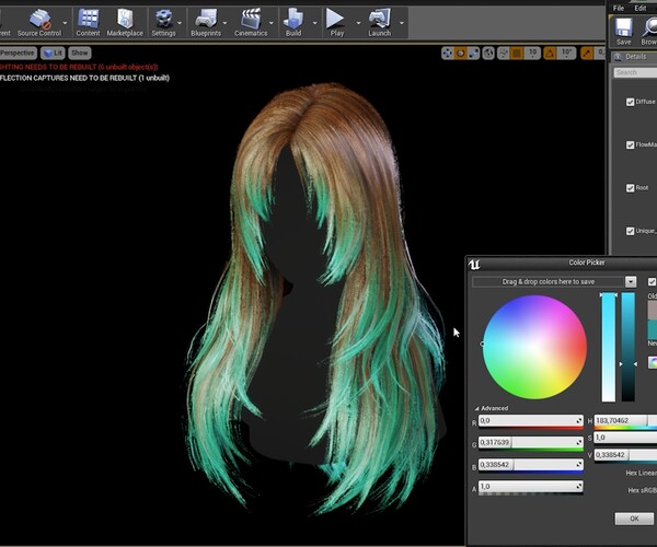 ArtStation - Game ready stylize long hairstyle | Game Assets