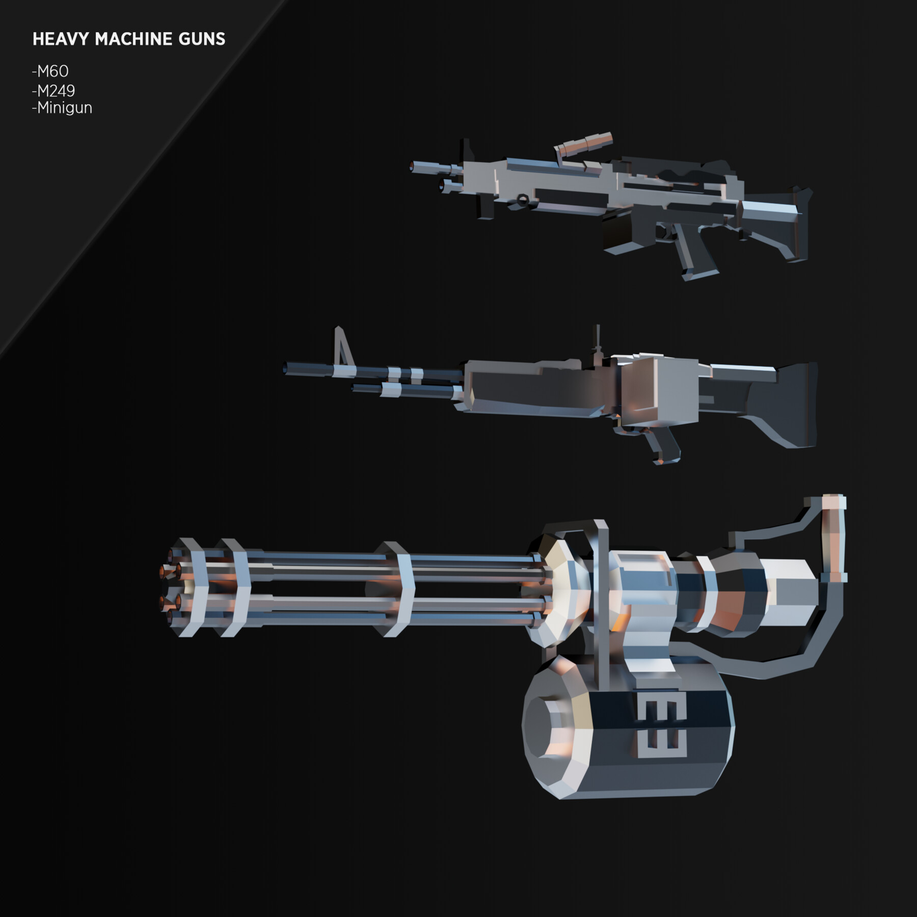 ArtStation - Low-Poly Weapon Assets | Game Assets