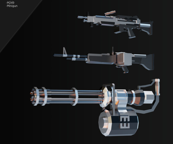 ArtStation - Low-Poly Weapon Assets | Game Assets