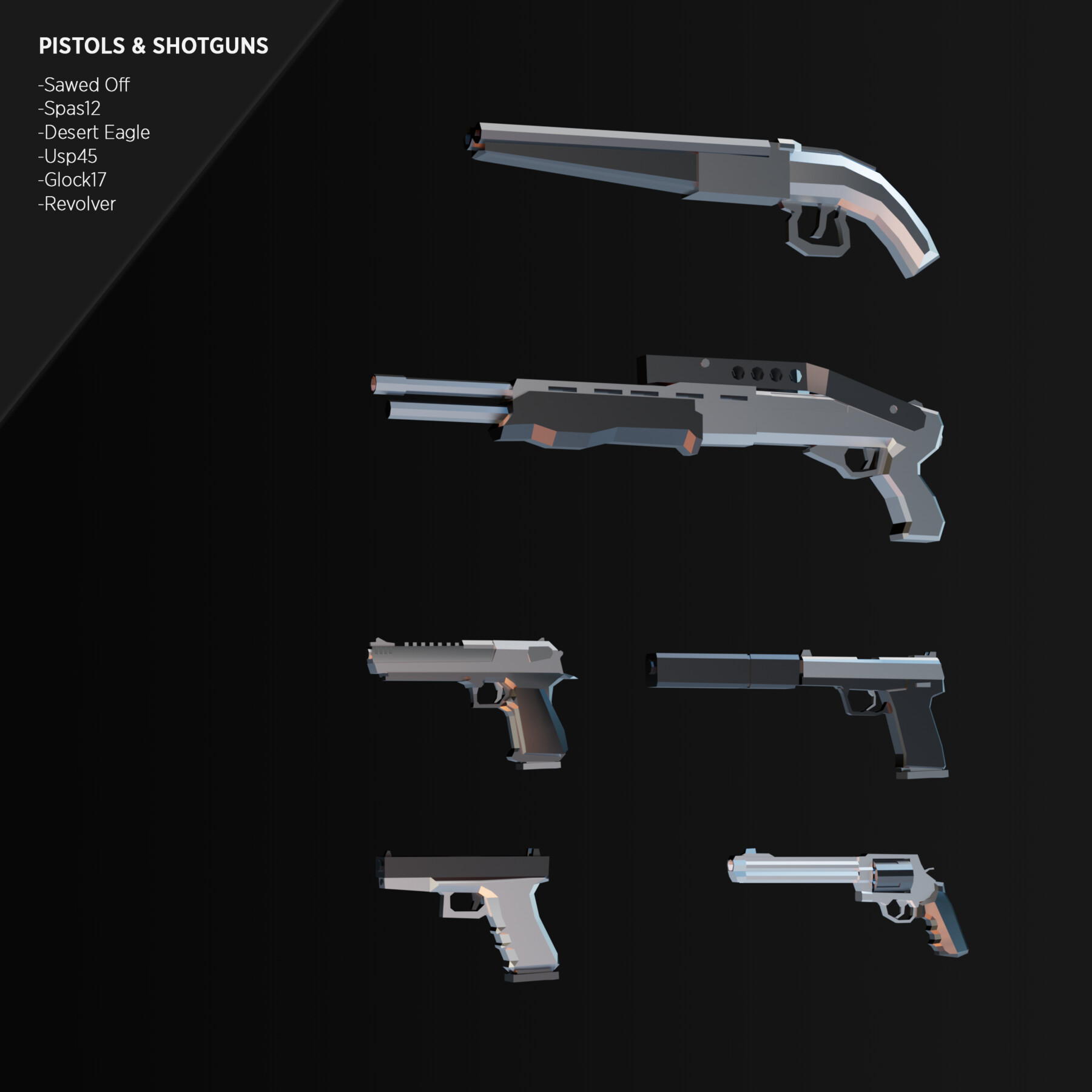 ArtStation - Low-Poly Weapon Assets | Game Assets