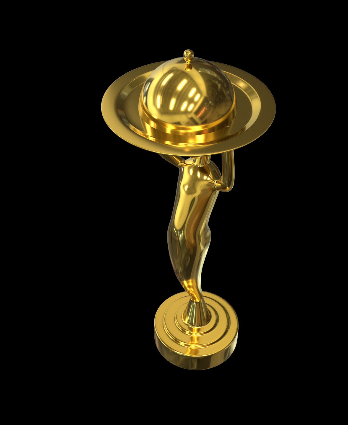 ArtStation - Golden Foodie Chef Trophy 3D model, Golden Foodie Chef ...