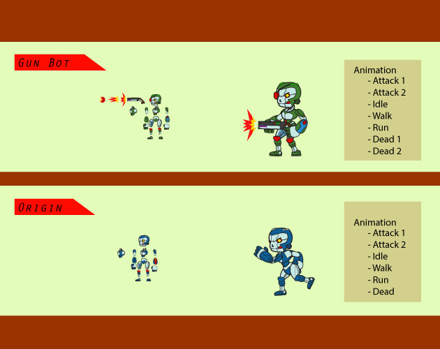 ArtStation - horde robot sprites | Game Assets