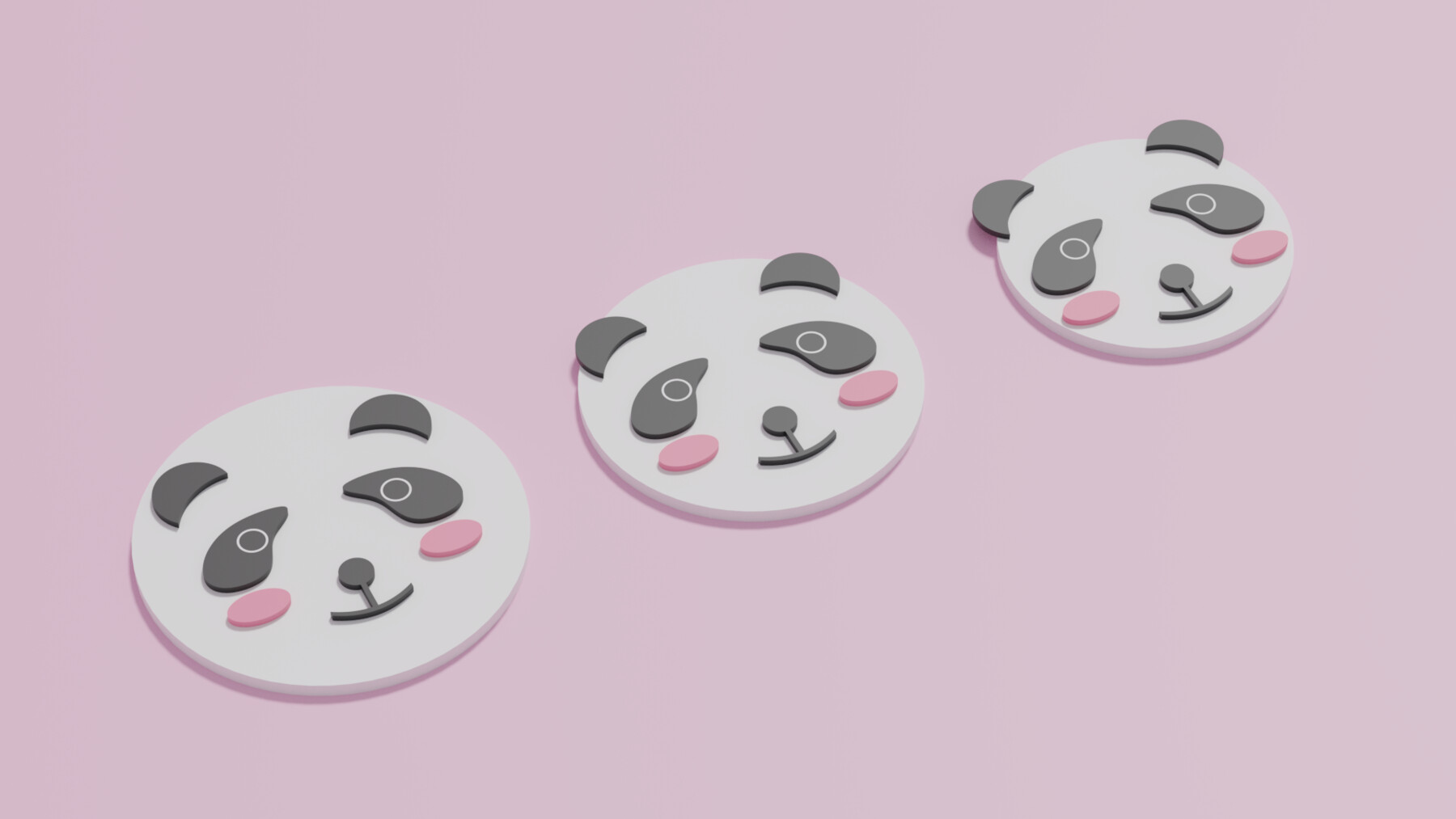 ArtStation - Cartoon Cute Panda Head 3D model | Resources
