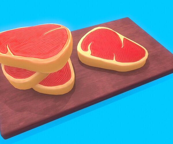 ArtStation - Stylized Raw Steak | Game Assets