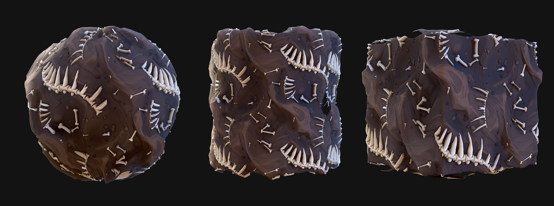 ArtStation - Stylized Ground with Bones - Substance 3D Designer | Game ...