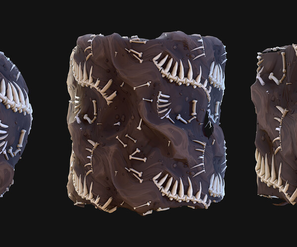 ArtStation - Stylized Ground with Bones - Substance 3D Designer | Game ...