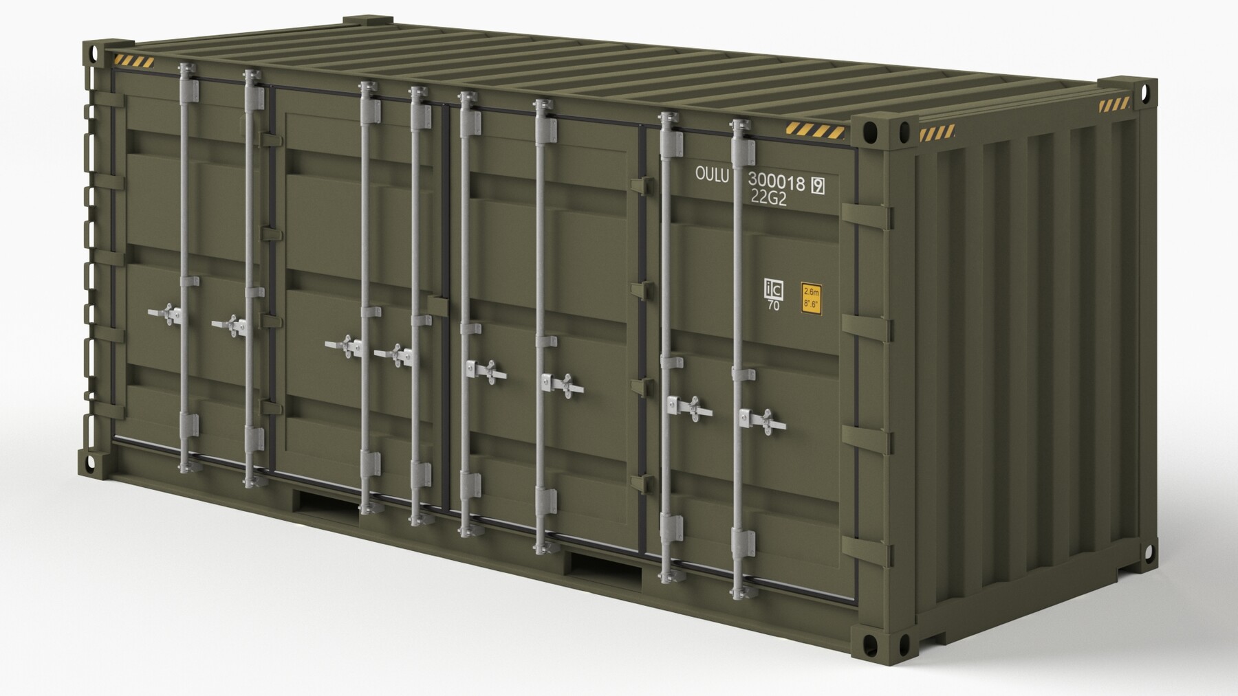 ArtStation - 20 ft Military Containers Green Colour 3d Model | Resources