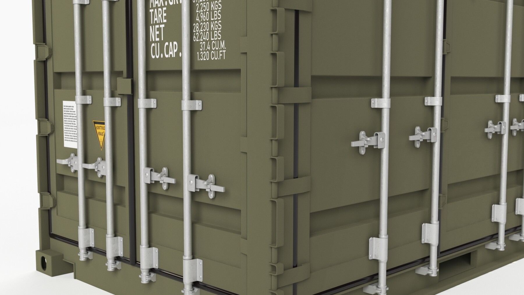 ArtStation - 20 ft Military Containers Green Colour 3d Model | Resources