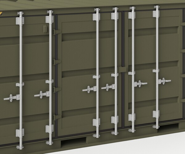 ArtStation - 20 ft Military Containers Green Colour 3d Model | Resources