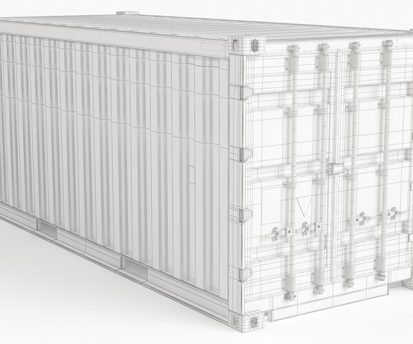 ArtStation - 20 ft Military Container UN 3d Model | Resources
